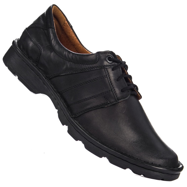 Półbut skórzane Łukbut 1689/001 czarny