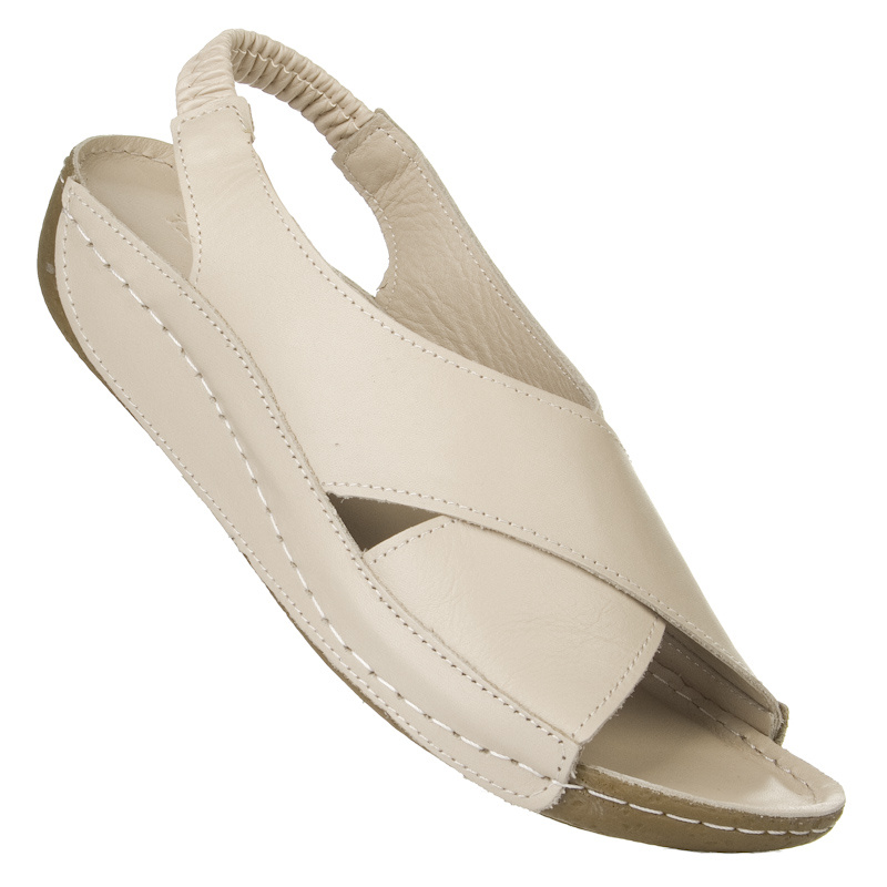 Szare Sandały damskie T.Sokolski HH L670 SGREY skórzane