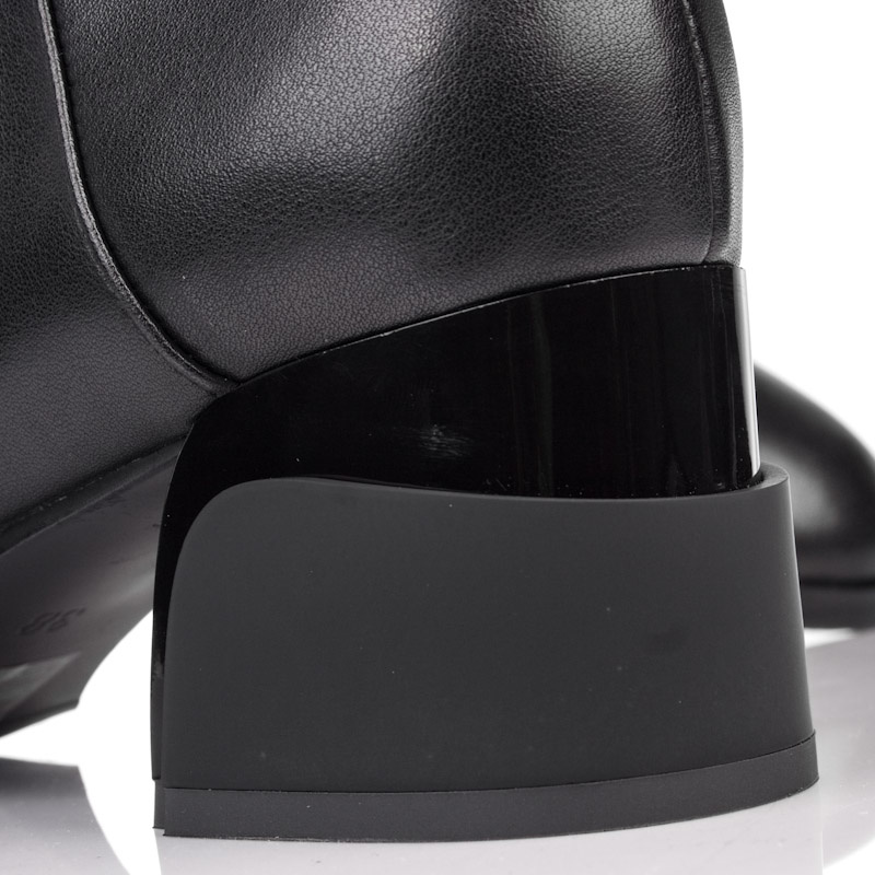 Botki skórzane Artiker 53C0518 czarne