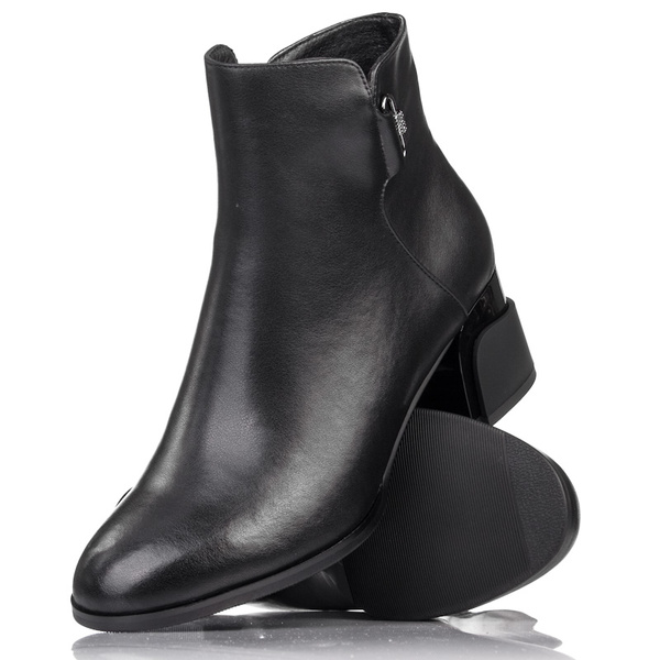 Botki skórzane Artiker 53C0518 czarne